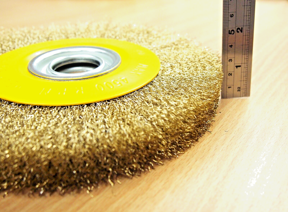 2PC 8'' Crimped Wire Wheel Brush 1'' Thick Deburring Bench Grinder ...