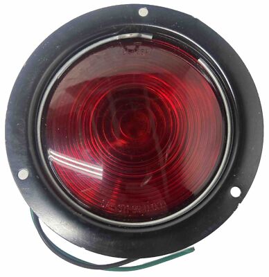 1pc Steel Flange Mount 4" Round Red Light Stop Turn Tail Signal Utility ...