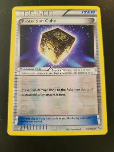 Pokemon TCG Card 2014 XY Flashfire - Protection Cube 95/106 Reverse ...