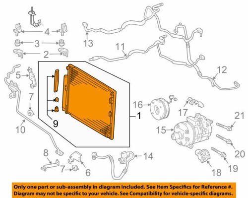 88461-60090 Toyota Core, cooler condenser 8846160090, New Genuine OEM ...