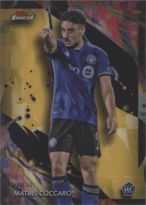 2024 Topps Finest Mls - Uncommon Matias Coccaro #196 Gold Refractor /50 ...