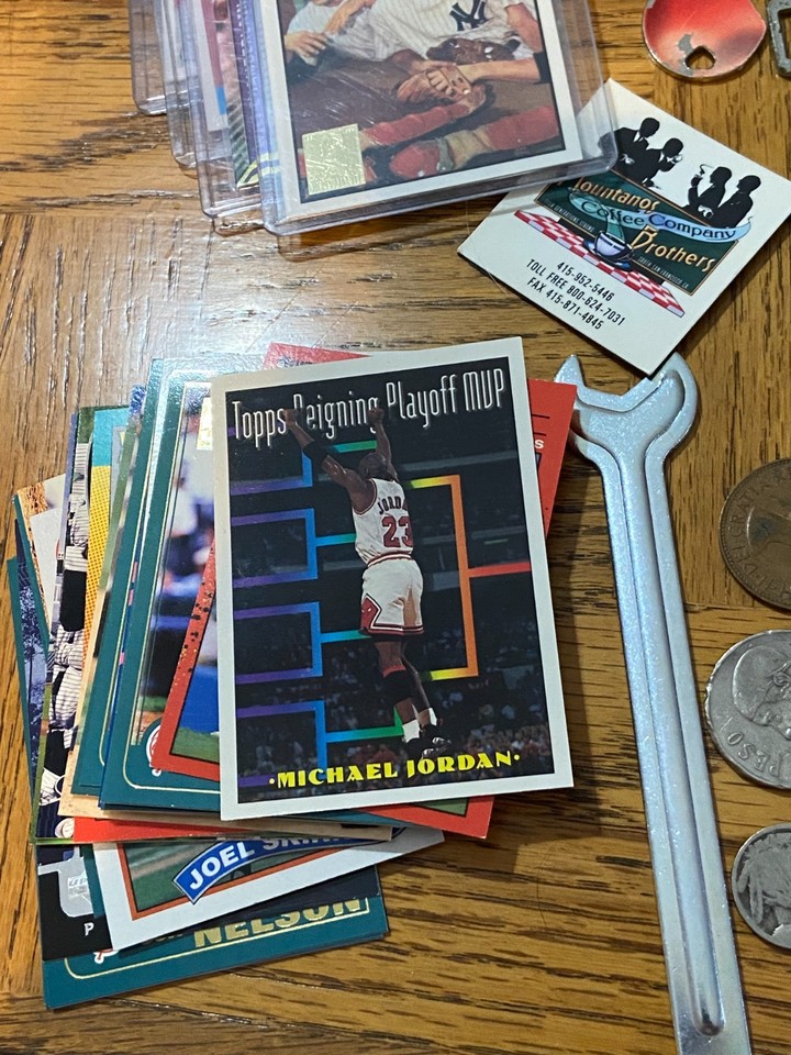 Junk Drawer Lot Vintage Random Stuff! Sports cards, watches, keys ...