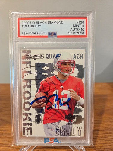 Tom Brady auto 2000 UD Black Diamond RC PSA 9/10 Autograph GOAT NE ...