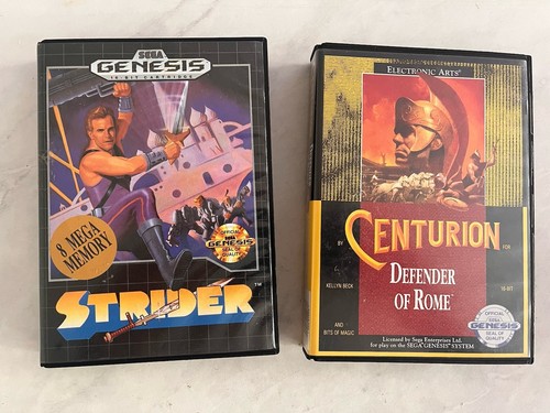 Sega Genesis Lot(2) Strider & Centurion Defender Of Rome CIB/Complete ...