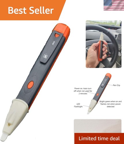 Compact Non-Contact Volt Detector with Flashlight, AC 60-1000V for Safe ...