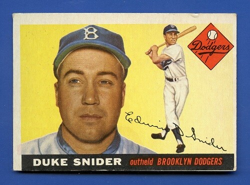 1955 Topps HIGH # 210 Duke Snider HOF Brooklyn Dodgers VG/EX+ FREE ...