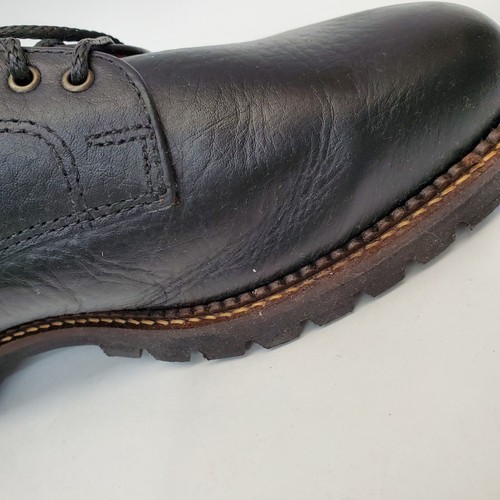 NOS HS TRASK Dri-Lex Bison Leather Plain Toe Blucher Derby Shoes Mens ...