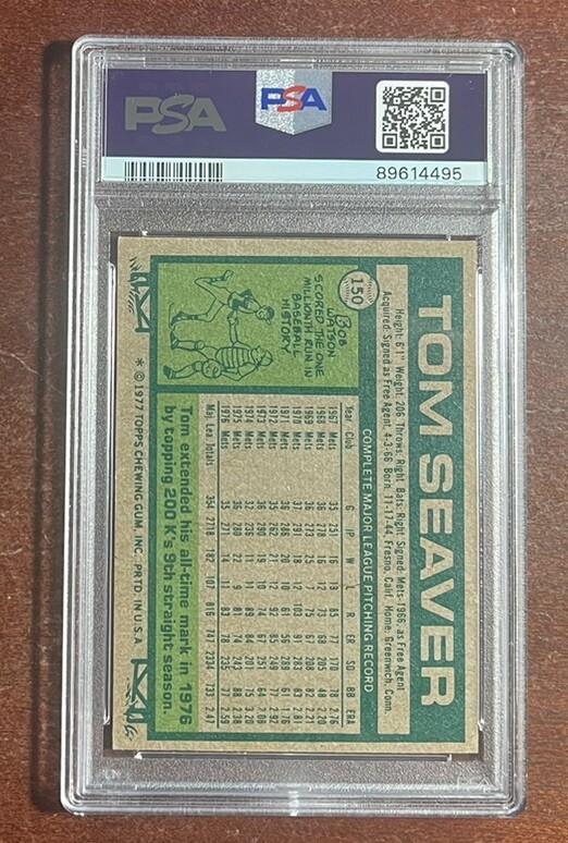 1977 Topps Tom Seaver PSA 7🚨NM💎Centered🎯JUST GRADED⭐️Mets⚾️Stunning😎 | eBay