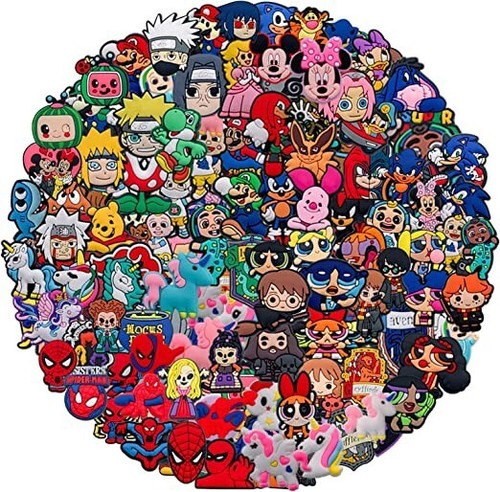 100 Pack Anime Crock Shoe Charms Bulk Pins For Boys & Girls Cute ...