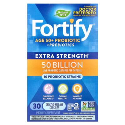 Nature'S Way Fortify, Probio, 50+, 50B - 30 Vegan Capsules 33674115824 ...