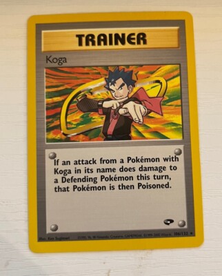 Koga 106/132 Non Holo Rare Trainer Gym Challenge Pokemon Card | eBay