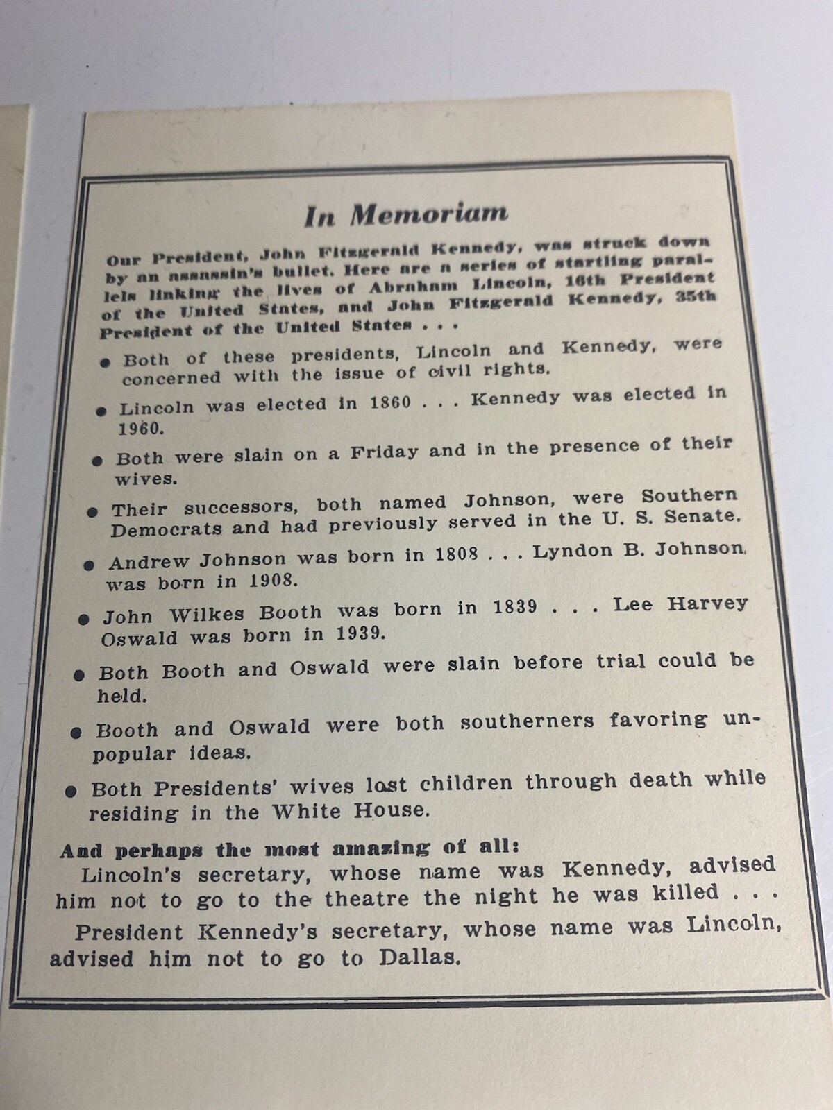 JFK Prayer Card/Lot with 2 Original Prints/ Photo Cards (Ron Hoskins ...