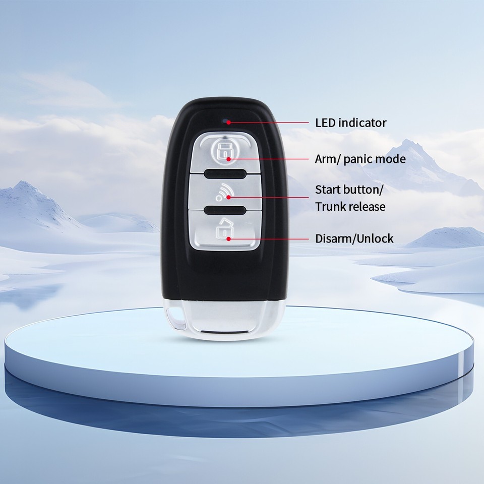 EASYGUARD remote start alarm system PKE keyless entry push button start ...