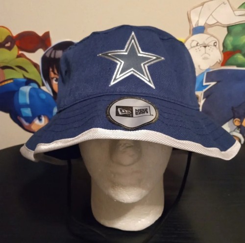 New Era NFL Dallas Cowboys Bucket Hat Cap with Chin string Jaw string ...