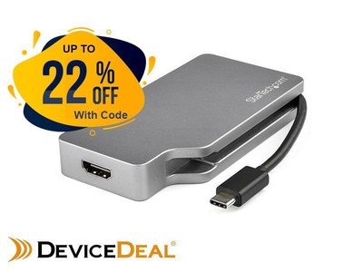 StarTech USB Type-Cª to VGA DVI HDMI or mDP Travel Adapter | Wrap ...