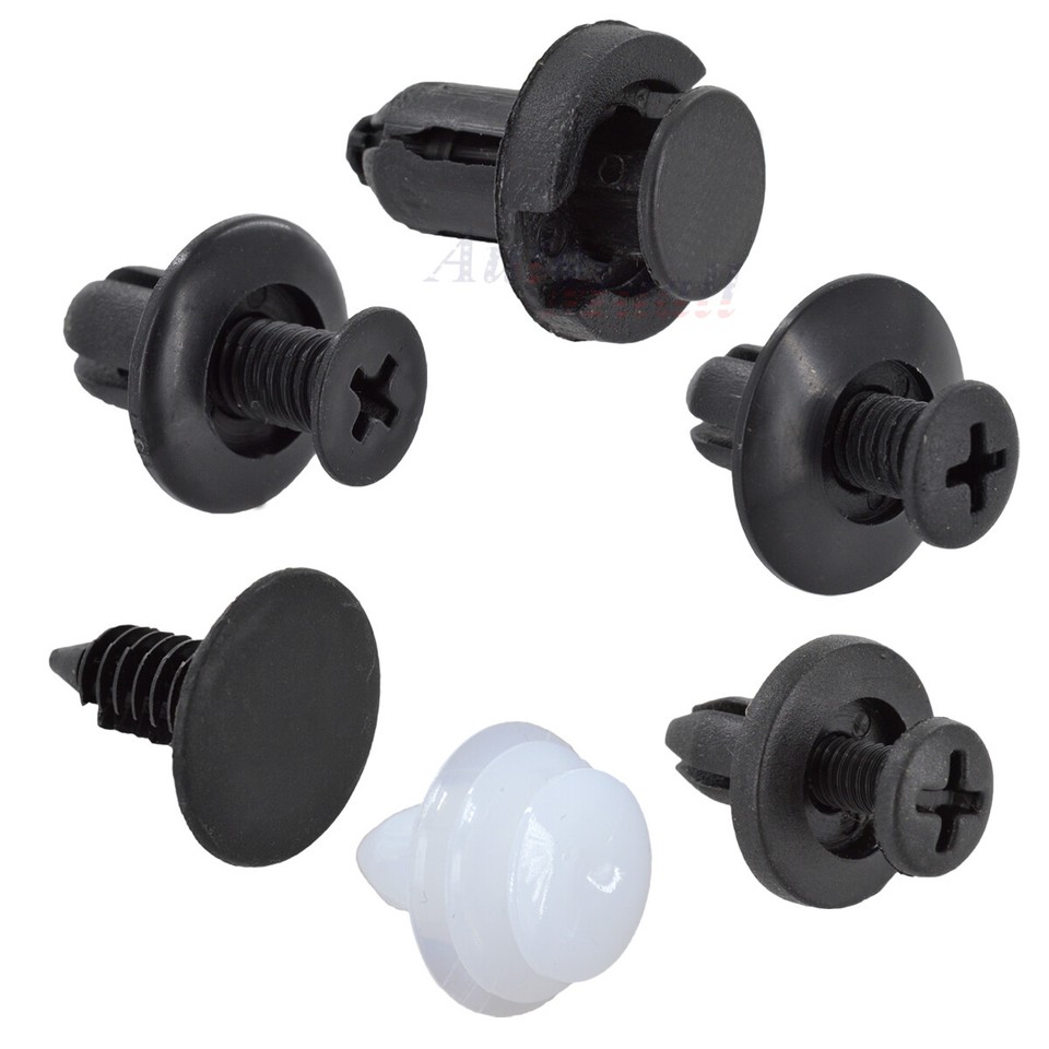 100Pack Universal Rivet Push Clips Retainer Fender Liner Fastener for ...