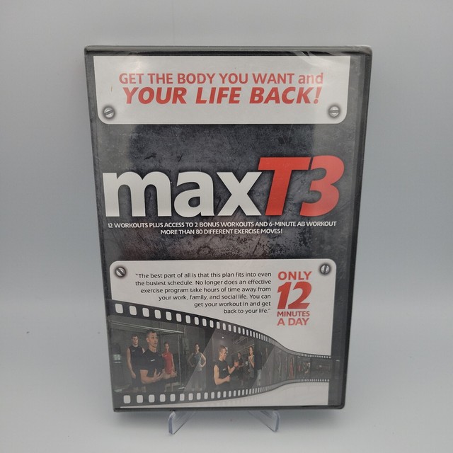 Maxt3 Exercise DVD Bonus Materials 12 Minutes a Day Max T3 for sale ...