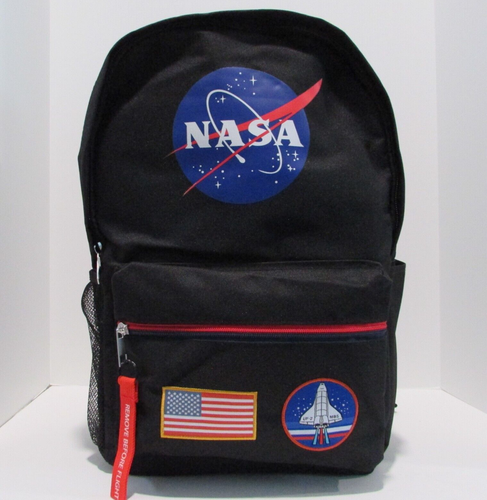 NASA Backpack American Flag Spaceship Patches Full Size NWT | eBay