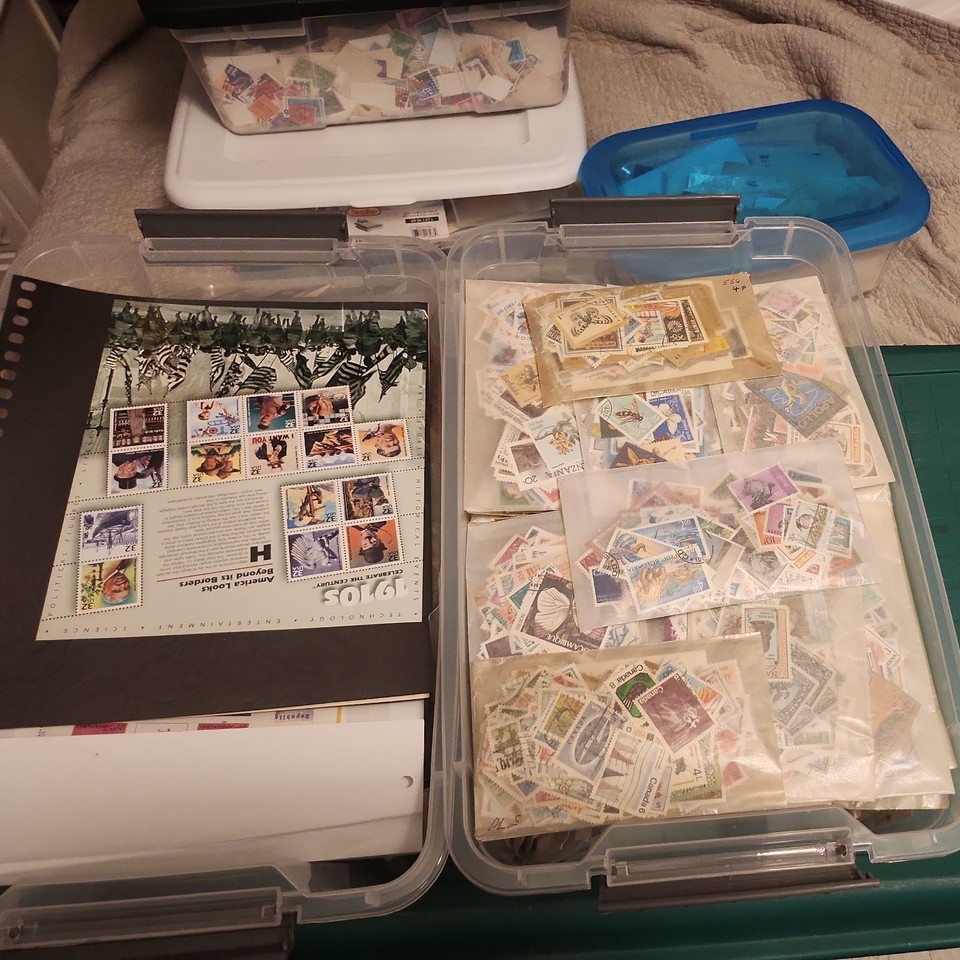 Huge Assortment Worldwide US/Stamps Used, Mint, Glassines, Covers, SEE ...