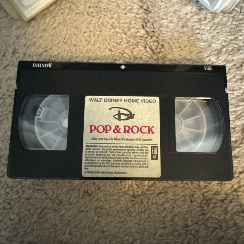 Walt Disney Pop & Rock Compilation VHS 1984 DTV Music Disney Animation ...
