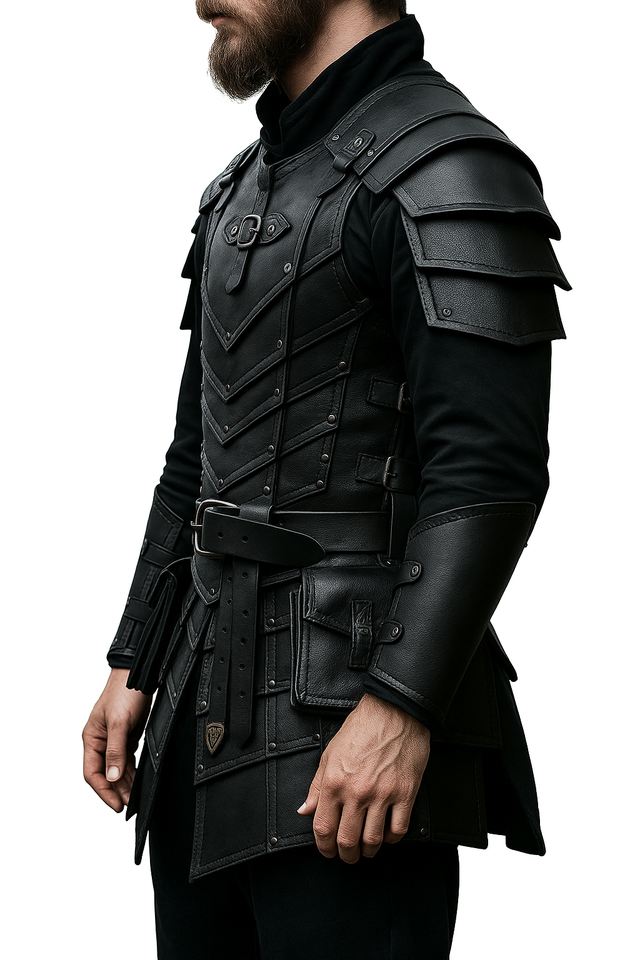 Men Medieval Leather Armor Suit - Leather Knight Viking Armor LARP ...