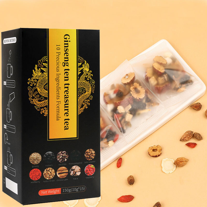 Ginseng Treasure Tea 10 Precious Ingredients Formula with Medlar ...