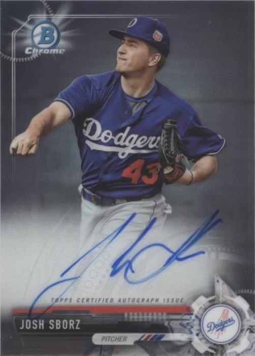 2017 Bowman Chrome - Prospect Autographs Josh Sborz #CPA-JSB (AU, RC ...
