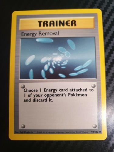 Energy Removal 92/102 Base set trainer Pokemon Card | eBay
