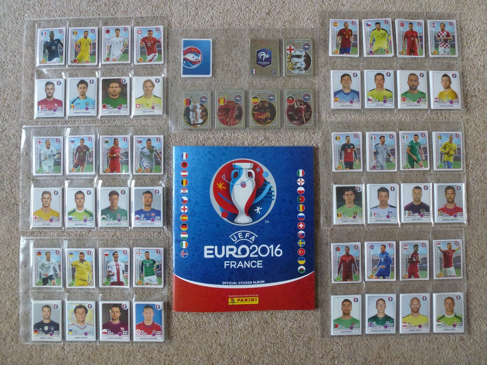 RARE HARDBACK ALBUM & A FULL SET OF 680 x STICKERS - PANINI EUROS 2016 ...