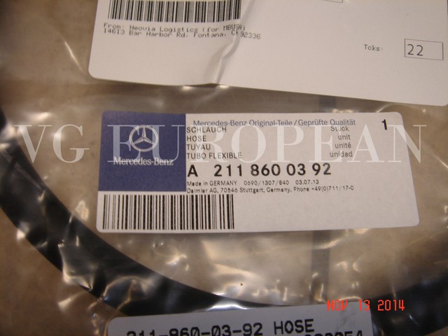 Mercedes-Benz 2118600392 Genuine OEM Washer Hose Connector for sale ...