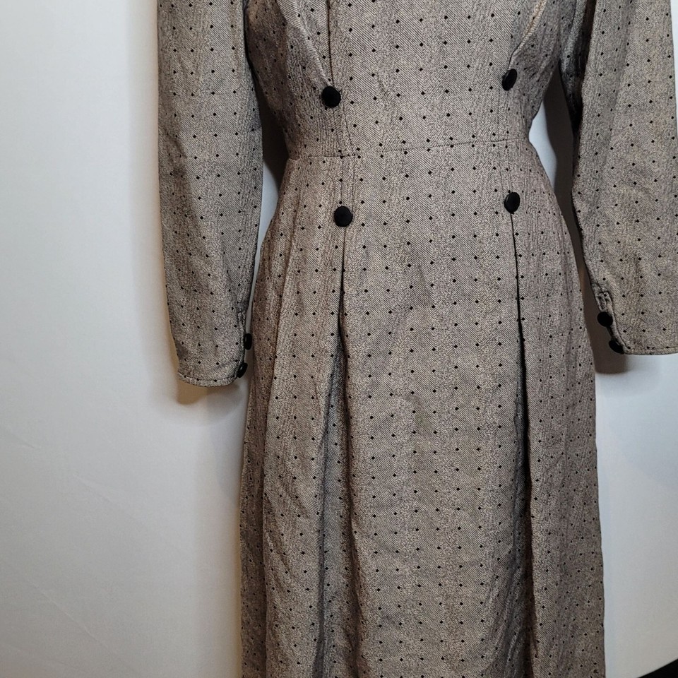 Vintage 80s Giorgio Armani Secretary Dress Made in Italy Gray Wool Size ...