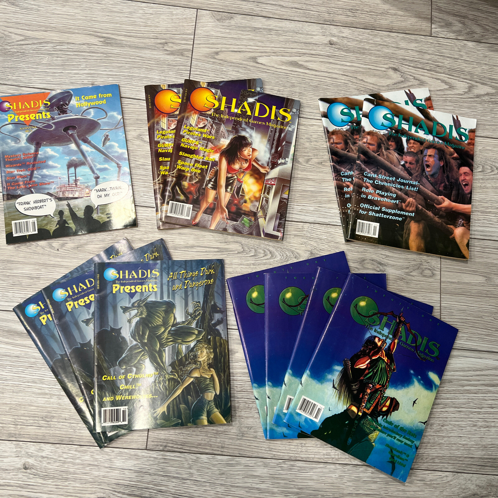 Lot Of 12 Shadis Magazines Issues 18.5-20 D&D RPG The Independent Games ...