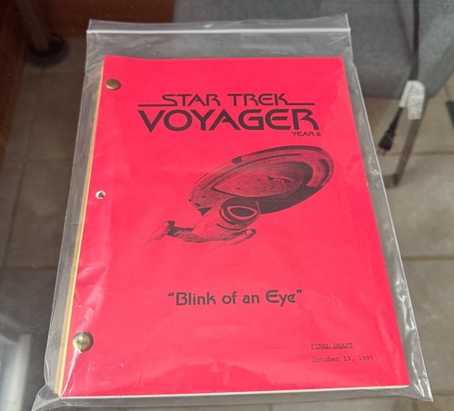 Star Trek Voyager Production Original Script "Blink of an Eye ...