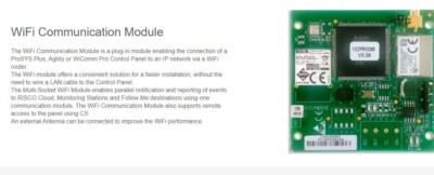 Risco WiFi Communication Module Lightsys Alarm System RP51200W000A Wireless | eBay