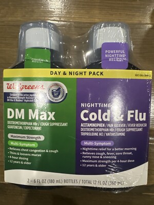 Walgreens DM max And Cold & Flu Nightime | eBay