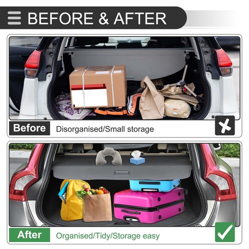 Retractable Cargo Cover for Kia Seltos 2020-2024 Black Carbon Fiber | eBay