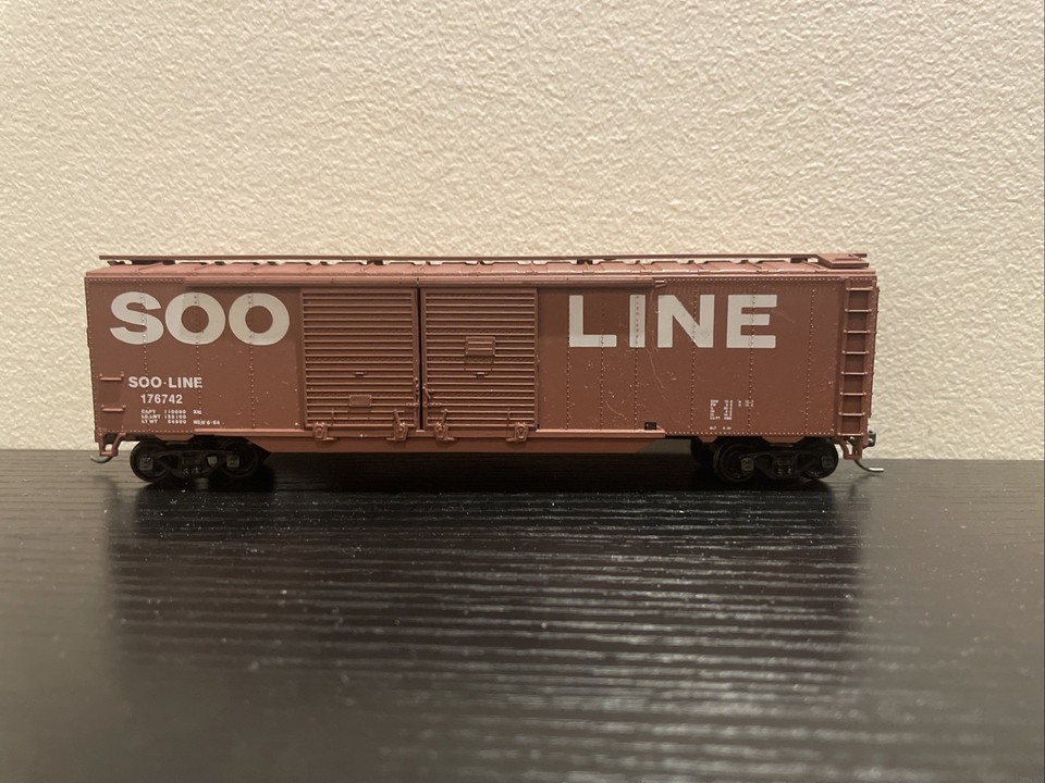 ATHEARN 50' DOUBLE DOOR BOX CAR SOO LINE #176742 HO SCALE BRAND NEW | eBay