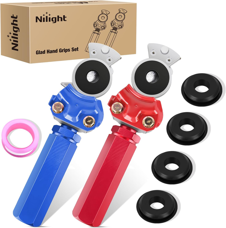 Nilight Glad Hands Grips Set with Seals Heavy Duty Gladhand Extension ...