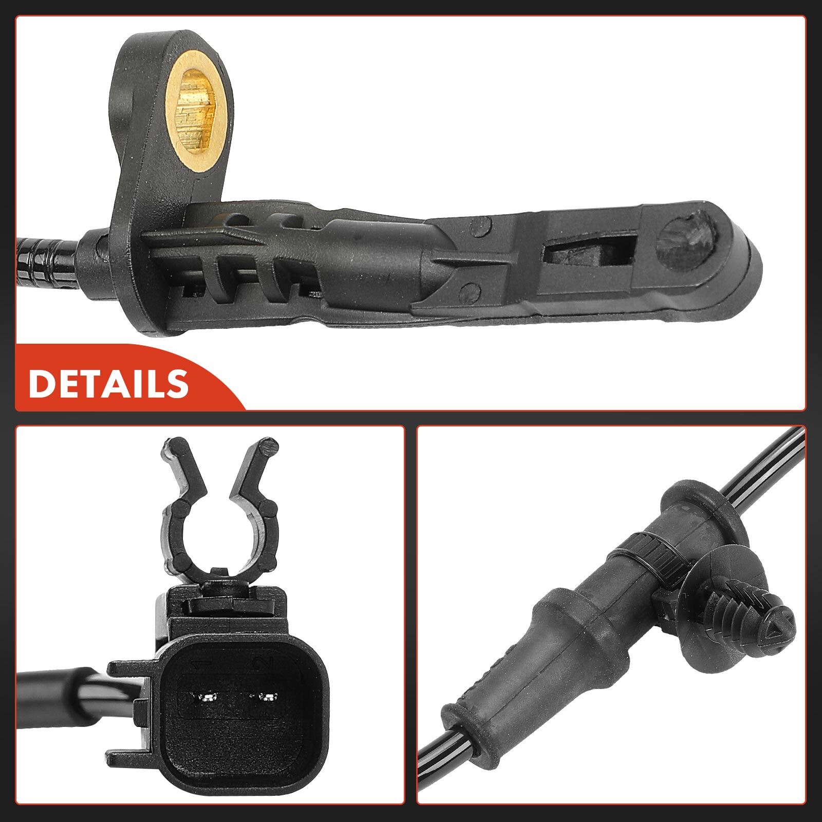 2x ABS Wheel Speed Sensor for Jeep Wrangler 2018-2025 Rear Driver ...