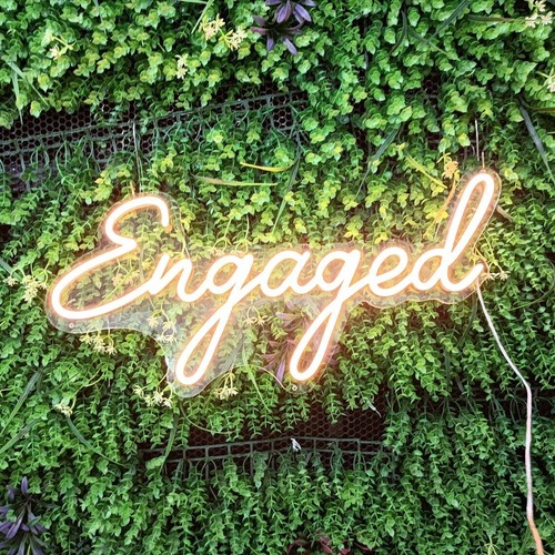 Engaged LED Neon Lights Large Sign Board Party Wedding Event Decor 12V ...