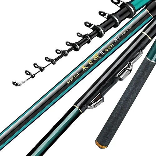 Fishing Rods High 60T Carbon Ultralight Telescopic Surfcasting Spinning ...