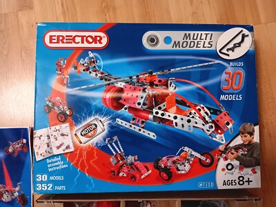 Erector by Meccano Construction 30 Model Set #83 7530 Motorized | eBay