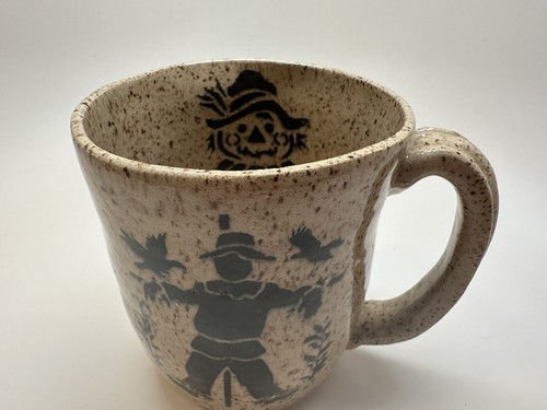 JAS Pottery Scarecrow Coffee Mug Artisan Ceramic Glazed Stoneware ...