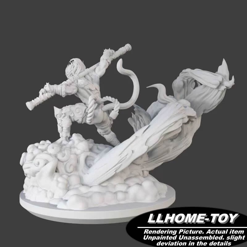 Sun Wukong Monkey Ride Cloud Fly in Sky 3D Print GK Figure DIY Model ...