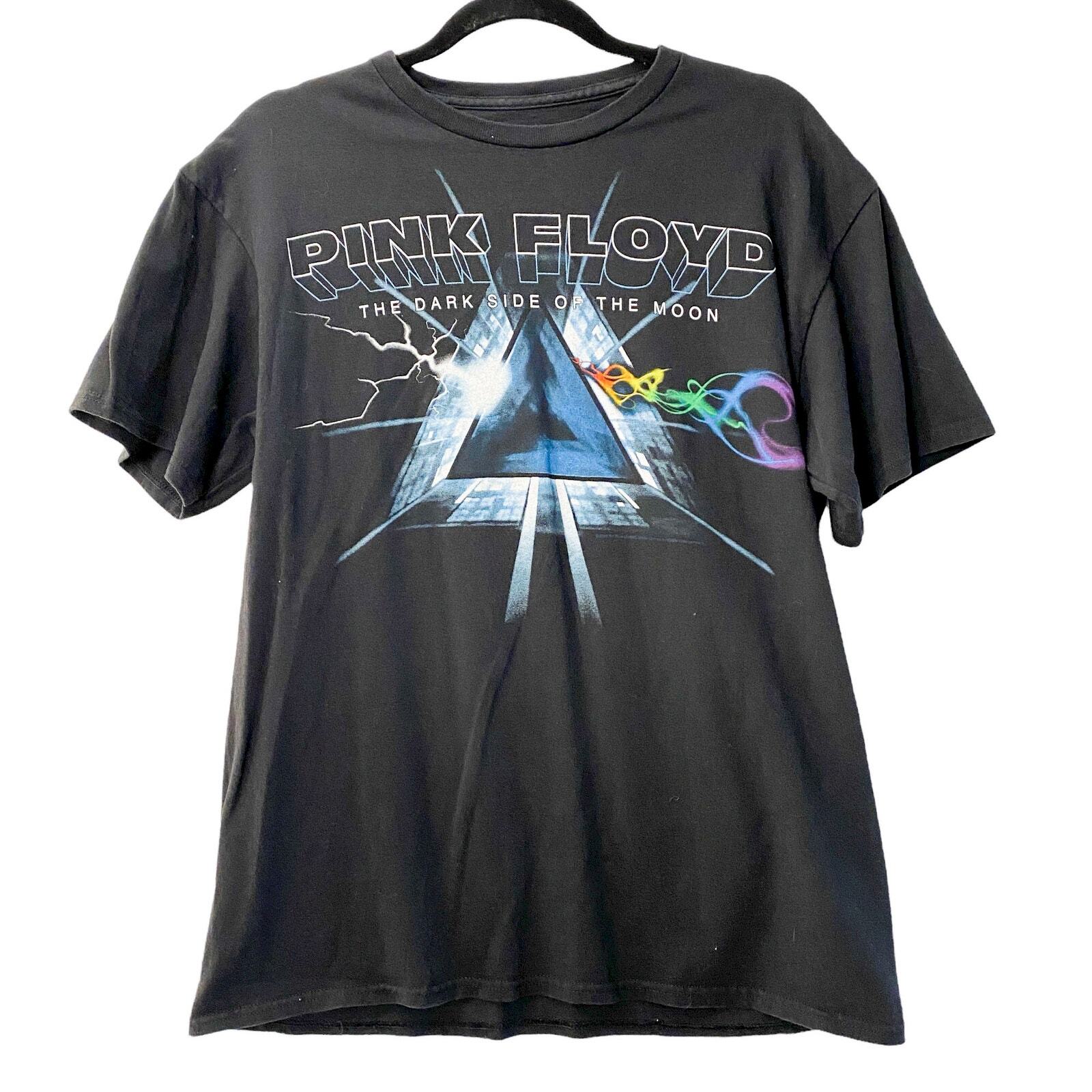 Liquid Blue Pink Floyd Black rock band t-shirt Large - Gem