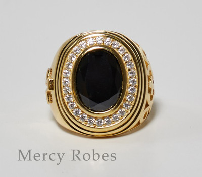 Men's Pastors Clergy Ring, Religious/Christian, Black (RNZ0488 GB) | eBay