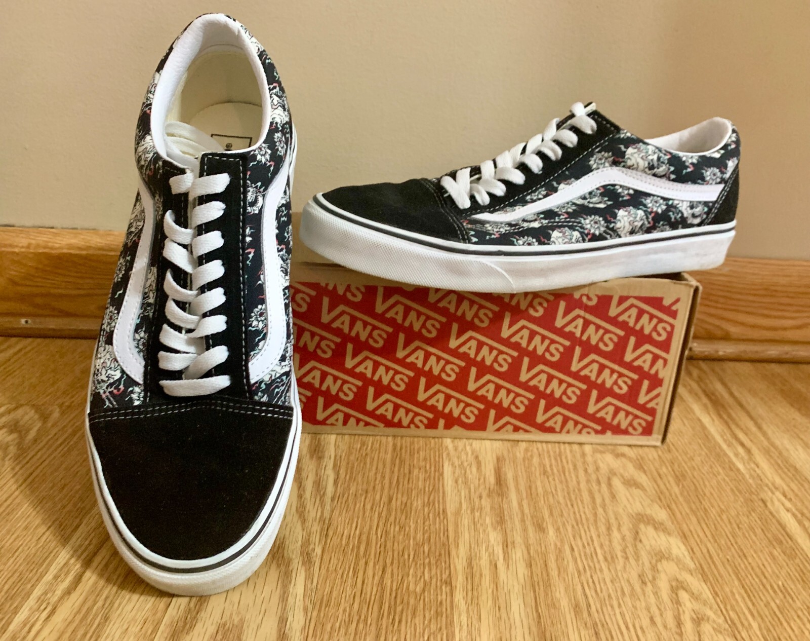 Vans Old Skool Flash Skulls & Flowers Black & Multi S… - Gem