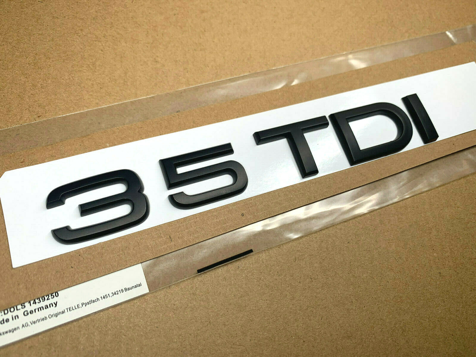 OEM Style Matte Black 35 TDI Emblem Badge Sticker for Audi A3 A4 A5 A6 ...