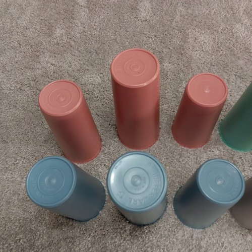 Vtg 80s Tupperware Pastel Bell Tumbler Drinking Cups #107 #115 #116 Set ...