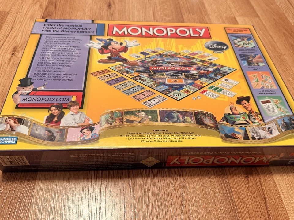 Parker Brothers Hasbro Monopoly Disney Edition 2009 USA Board Game ...